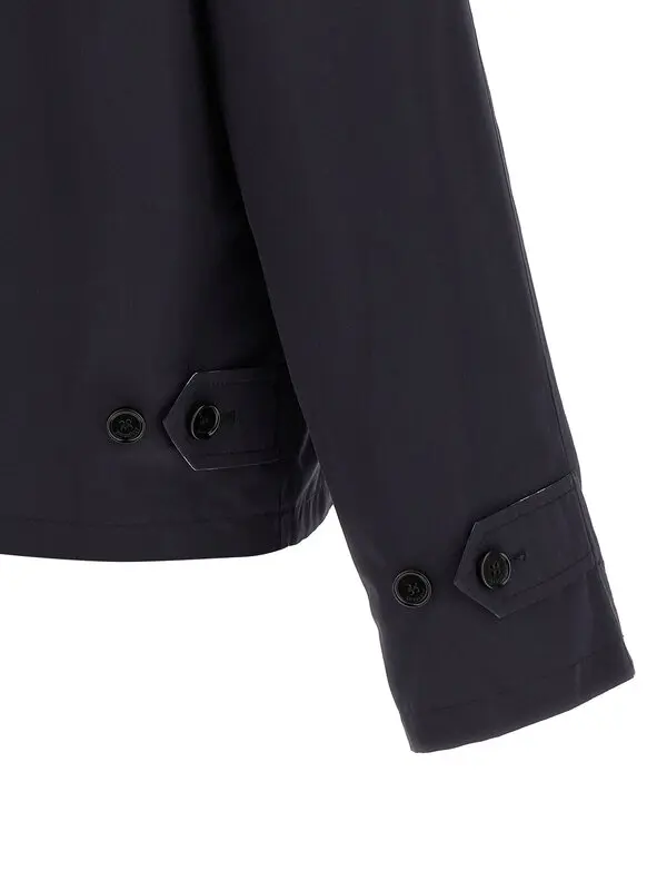 Burberry Reversible Jacket With Adjustable Hood - Blue