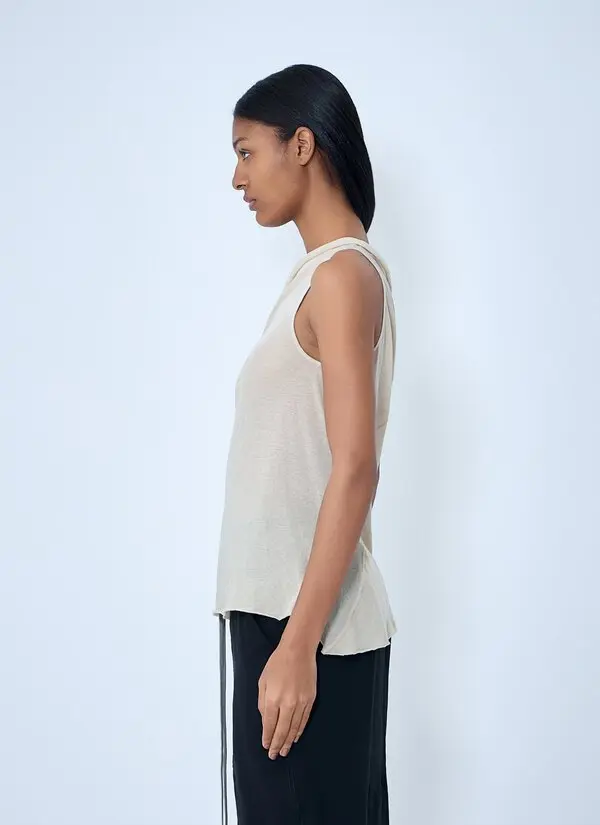 Rick Owens Asymmetrical Draped T-shirt - Cream