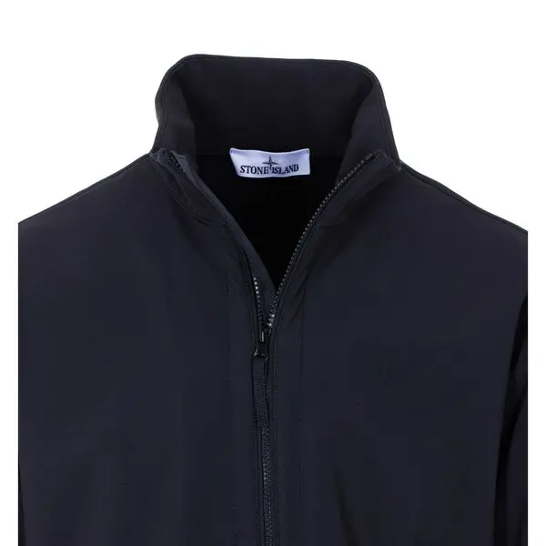Stone Island Soft Shell-r Zip-up Jacket - Black