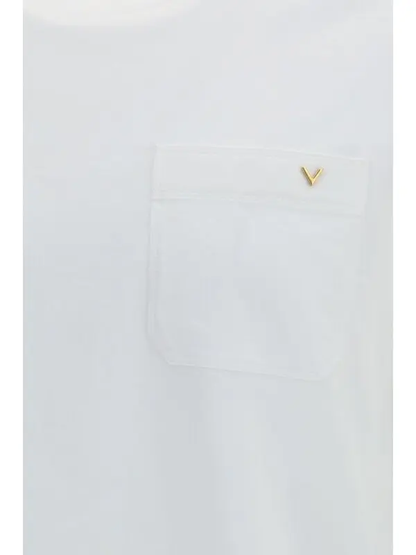 Valentino Garavani Cotton T-shirt With Vgold - White