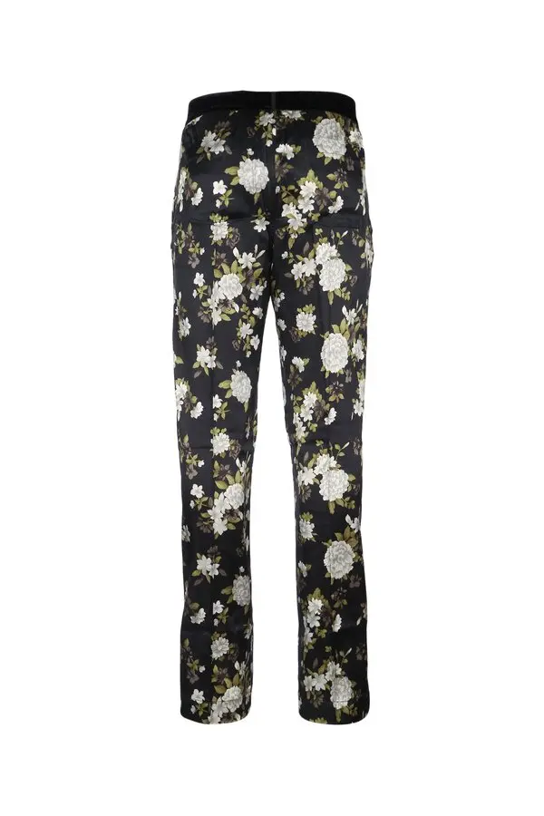 TOM FORD Hendrix Floral On Stretch Silk Satin Pj Pants