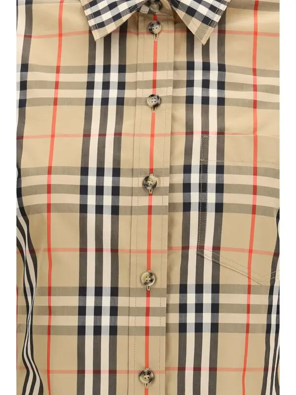 Burberry Stretch Cotton Check Shirt