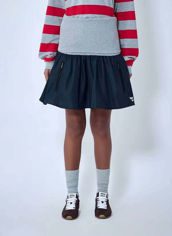 Miu Miu Gathered Mini Skirt - Blue