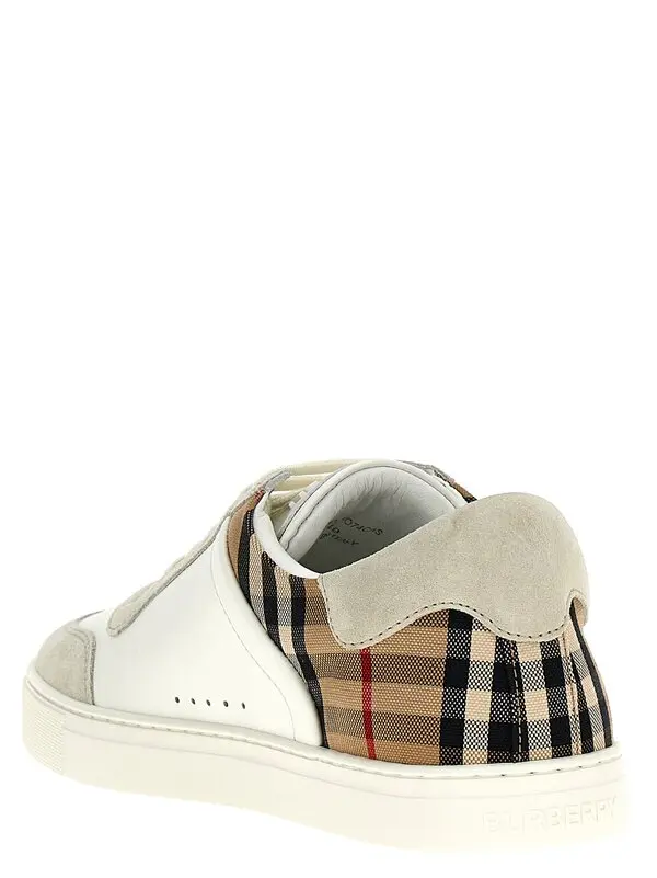 Burberry Leather, Suede And Fabric Sneakers With Check Print - Multicolor