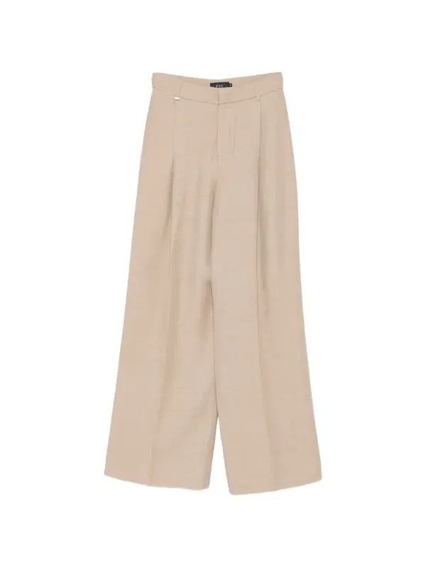 FAY Beige Cotton Trousers