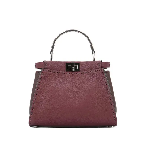 Fendi Calf Leather Tote Bag - Red