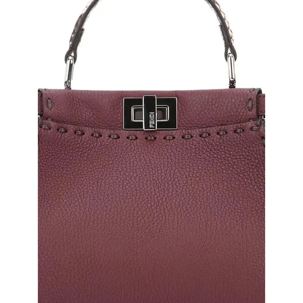 Fendi Calf Leather Tote Bag - Red