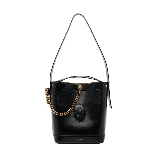 Versace Small Pivot Bucket Bag - Gold