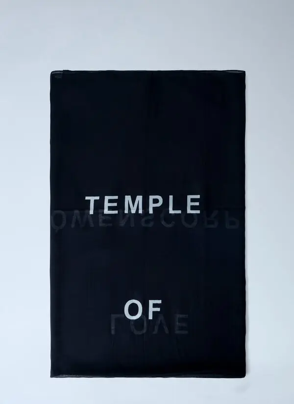Rick Owens Printed Cotton Scarf - Black