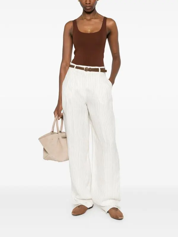 Max Mara Striped Linen Trousers - Multicolor