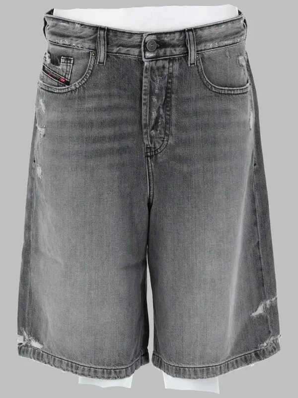 DIESEL® De-sire Relaxed Fit Denim Shorts - Gray