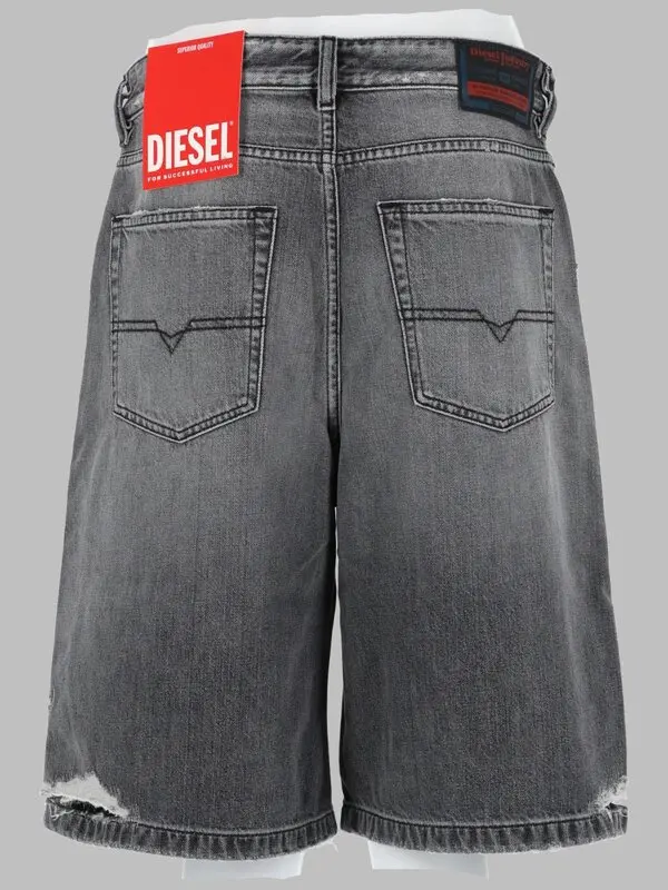 DIESEL® De-sire Relaxed Fit Denim Shorts - Gray
