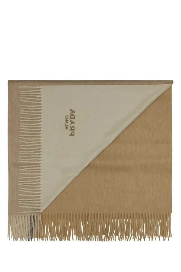 Prada Two-tone Cashmere Blend Blanket - Multicolor