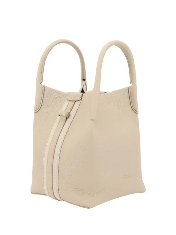 Loro Piana Small Bale Bucket Bag In Grained Leather - Pink