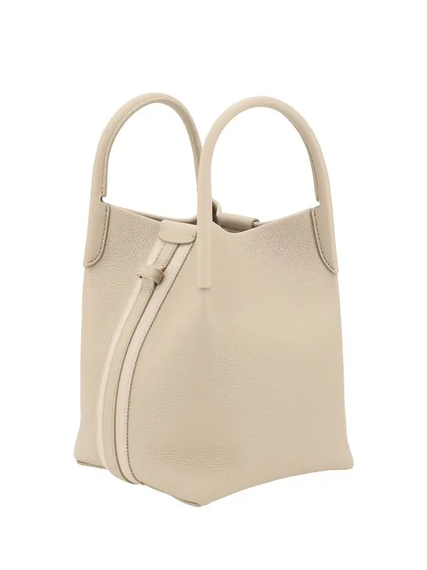 Loro Piana Small Bale Bucket Bag In Grained Leather - Pink