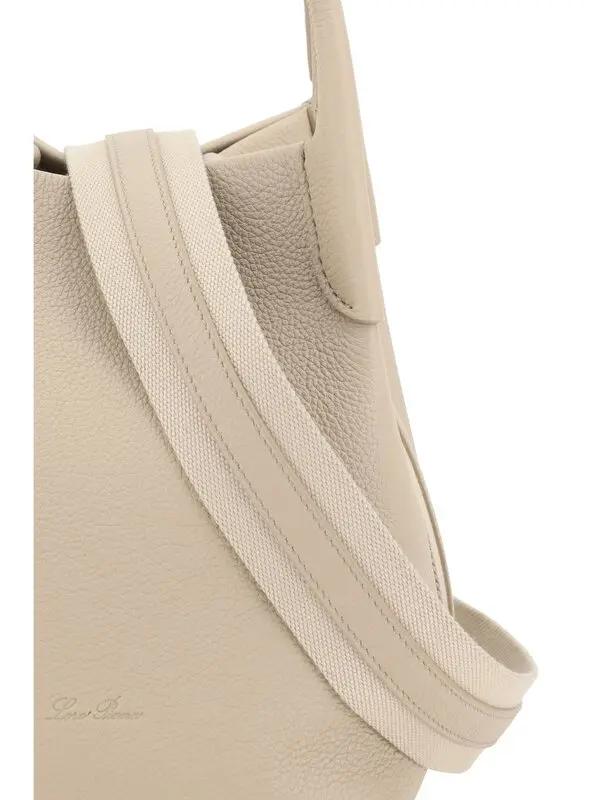 Loro Piana Small Bale Bucket Bag In Grained Leather - Pink