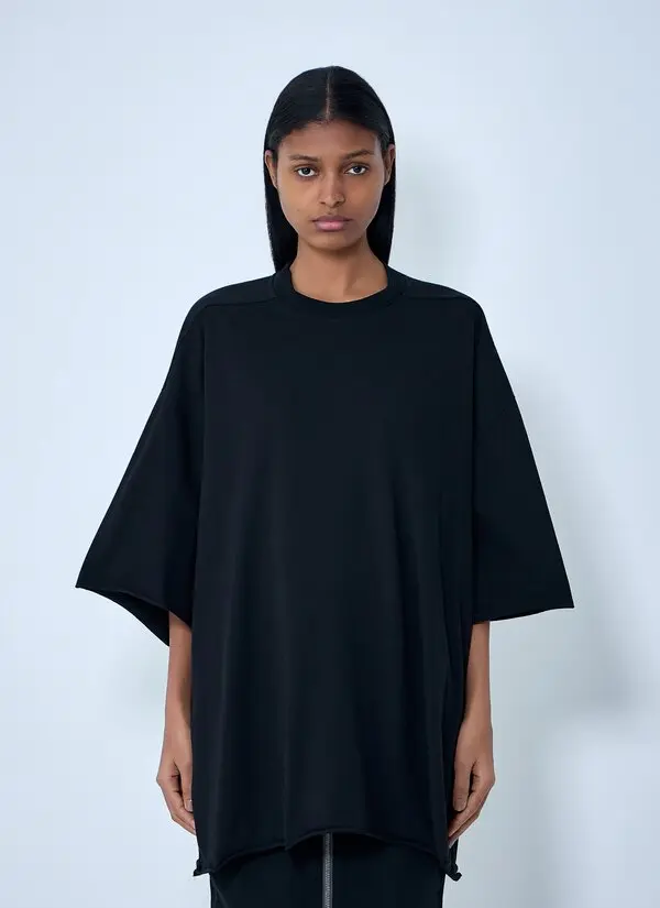 Rick Owens Tommy Oversized Cotton T-shirt - Black