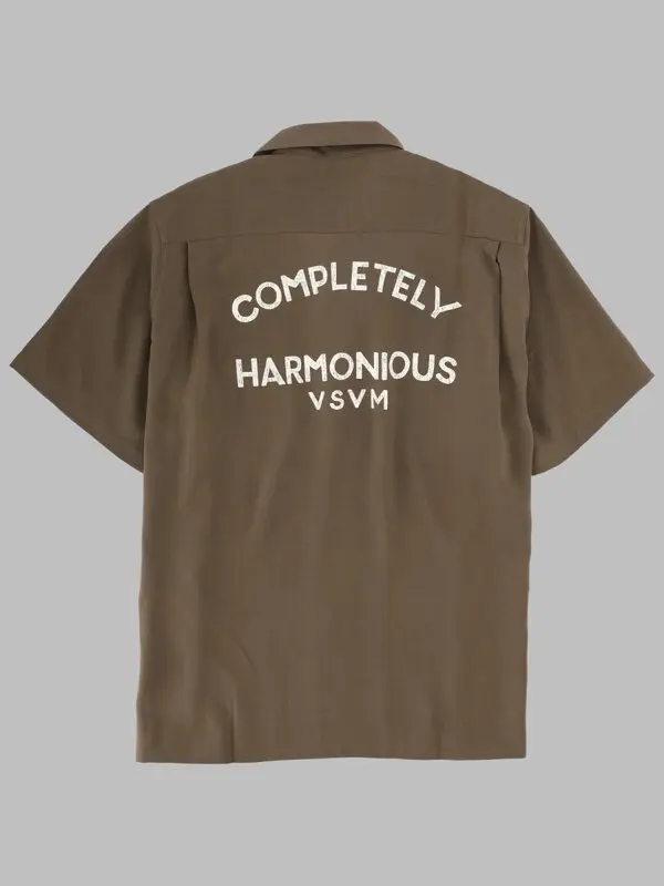 Visvim Camicia A Manica Corta Con Logo - Brown