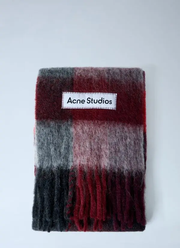 Acne Studios Wool-blend Fringed Scarf - Red