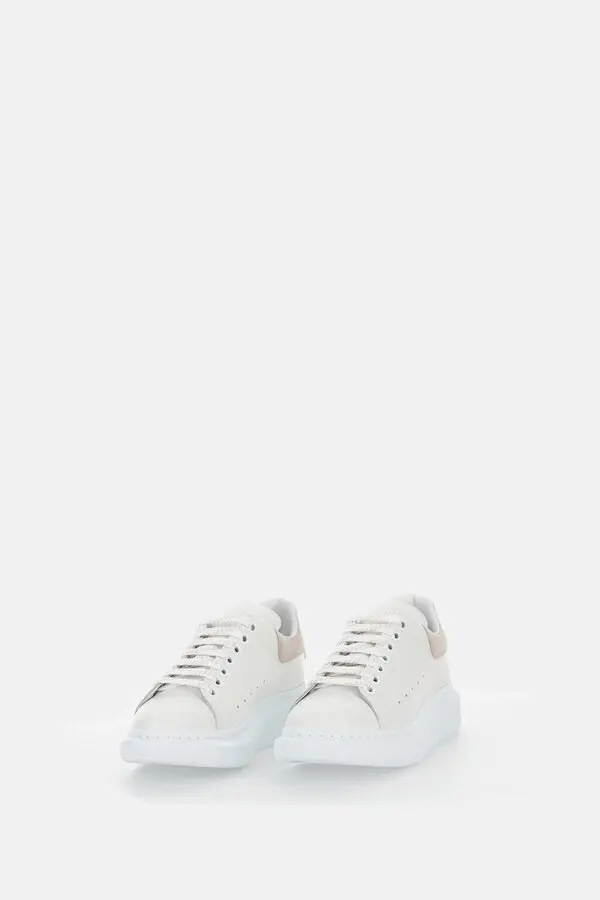 Alexander McQueen Smooth Calfskin Sneakers With Contrast Heel Tab