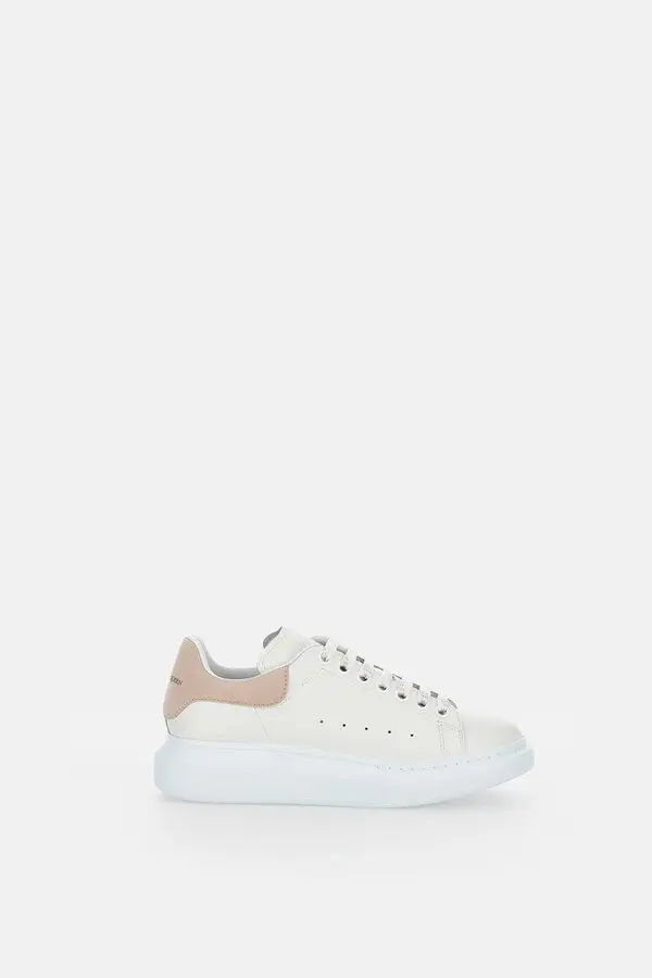 Alexander McQueen Smooth Calfskin Sneakers With Contrast Heel Tab - Multicolor