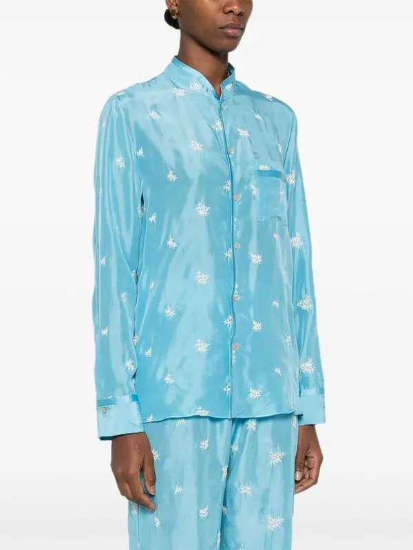 FORTE_FORTE Embroidered Silk Shirt - Multicolor