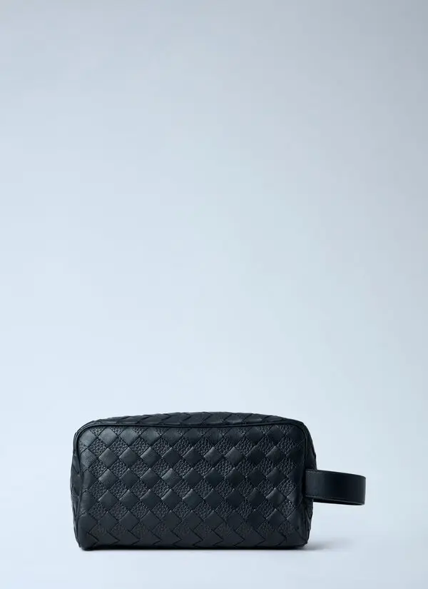 Bottega Veneta Intrecciato Travel Pouch - Black