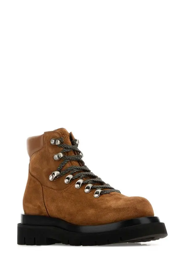 Bottega Veneta Suede Lug Ankle Boots