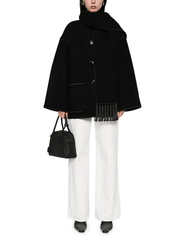 TOTEME Wool Blend Jacket With Scarf Detail