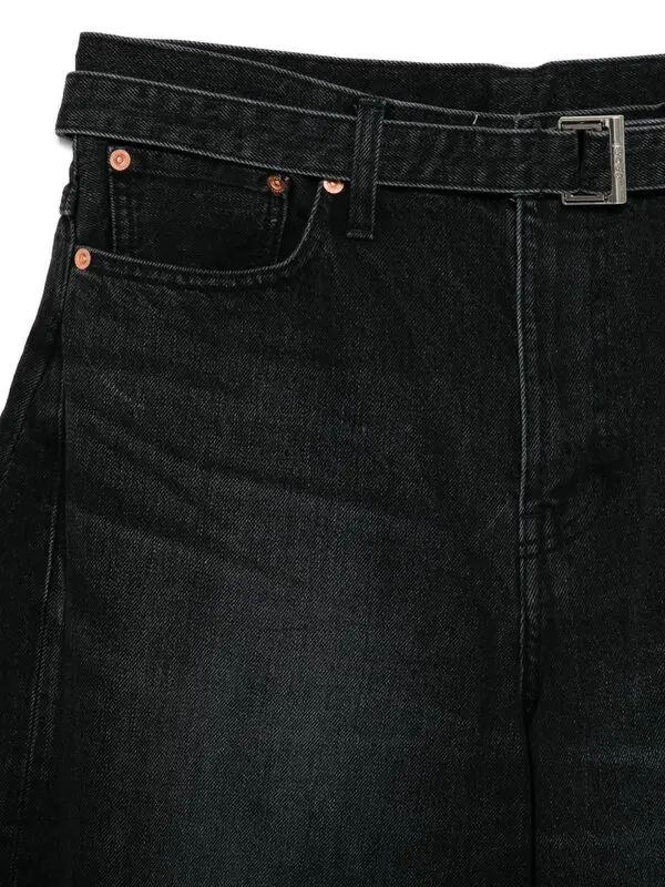 Sacai Wide-leg Denim Jeans - Multicolor