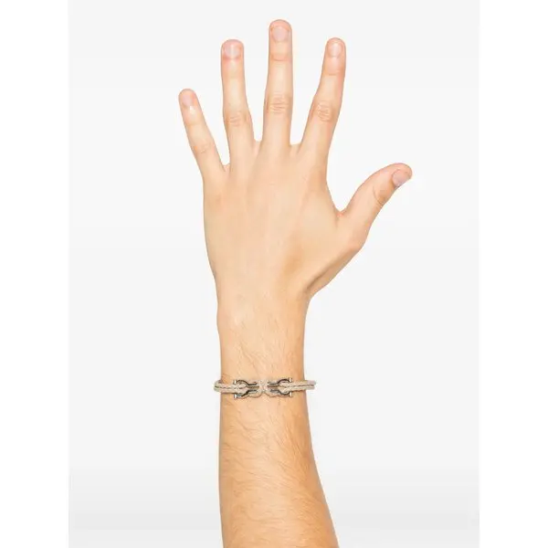 FERRAGAMO Gancini Cuff Bracelet - Silver