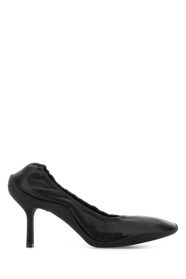 Balenciaga Shibuya Pump M080 Satin High Heel - Black