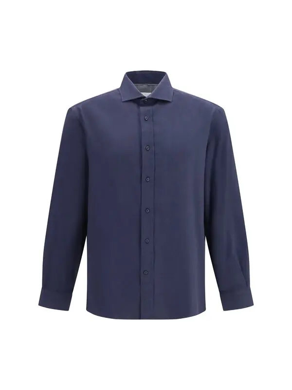 Brunello Cucinelli Cotton Shirt - Blue