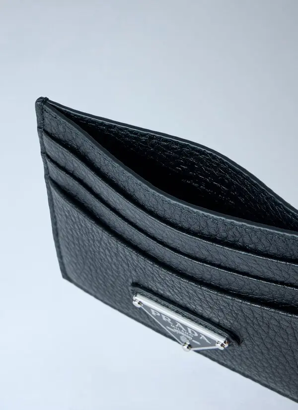 Prada Pebbled Leather Bi-fold Wallet