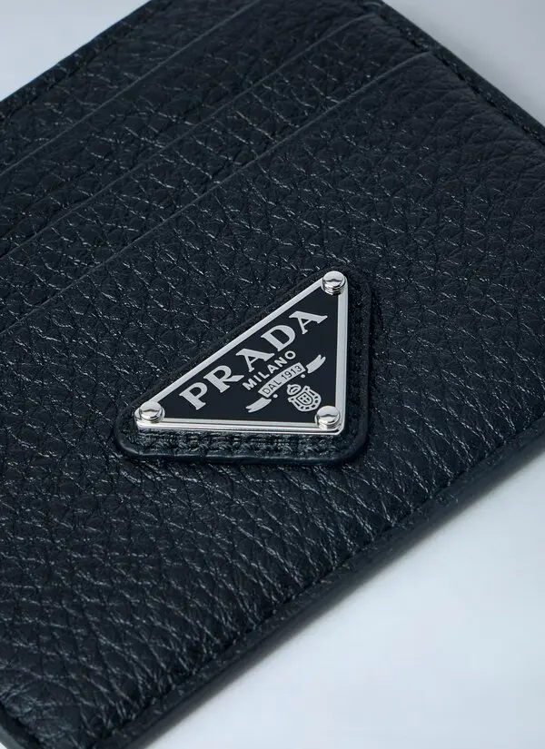 Prada Pebbled Leather Bi-fold Wallet