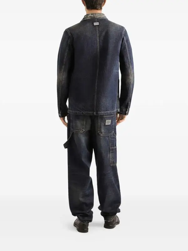 Dolce & Gabbana Jeans With Logo Plaque - Blue