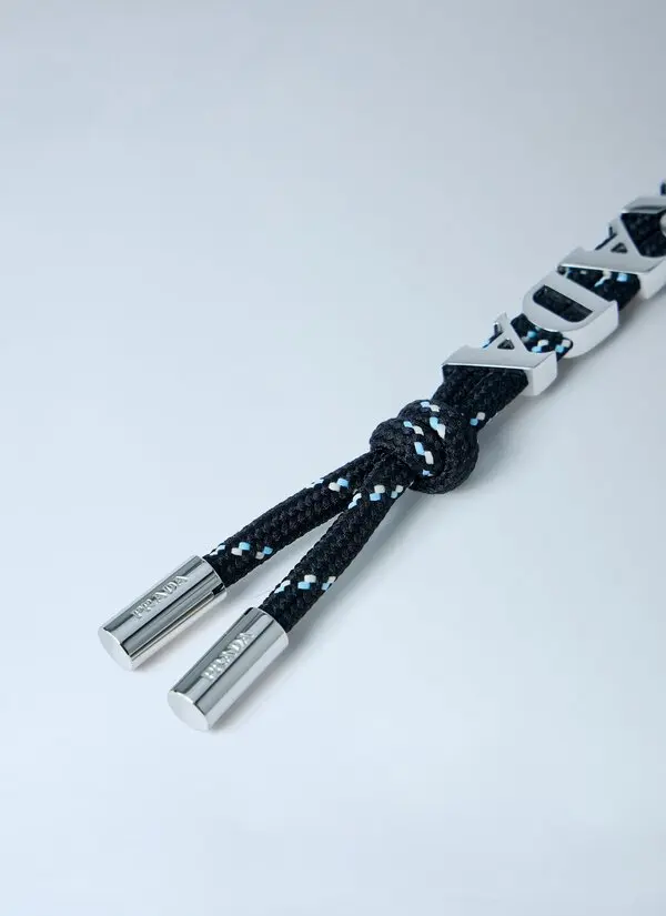 Prada Logo Embellished Keychain