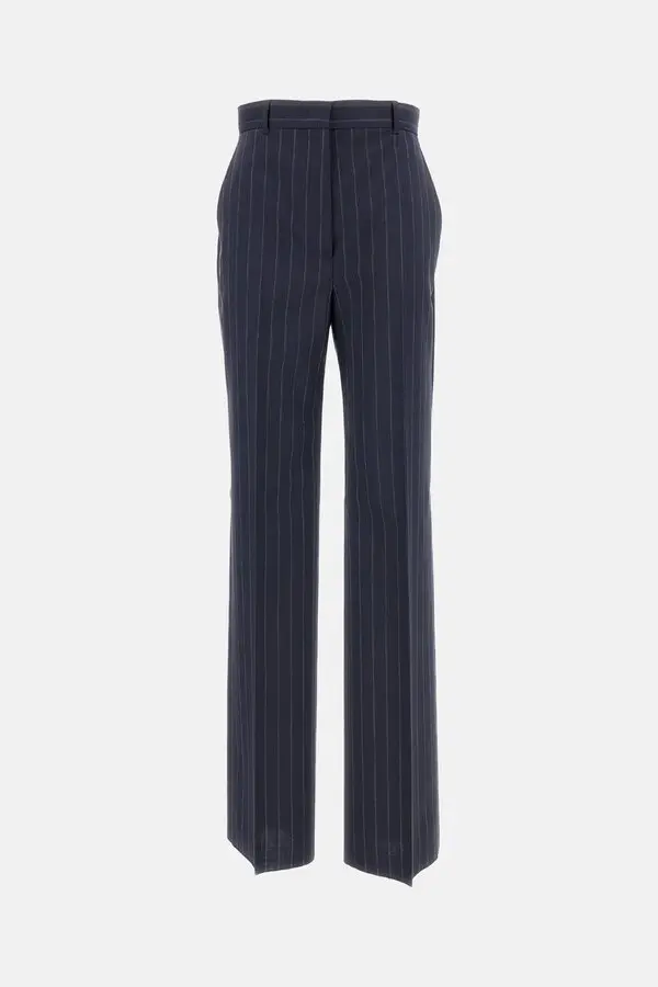 Max Mara Pinstriped Wool Trousers