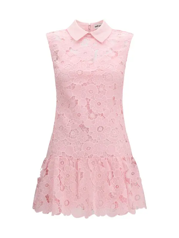 SELF-PORTRAIT Guipure Mini Dress