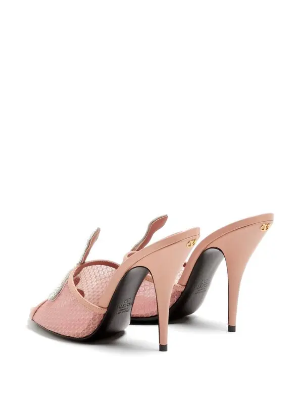 Valentino Garavani Coeur Vipère Embellished Leather Mules - Multicolor