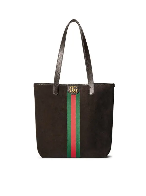 Gucci Ophidia Medium Suede Tote Bag - Brown
