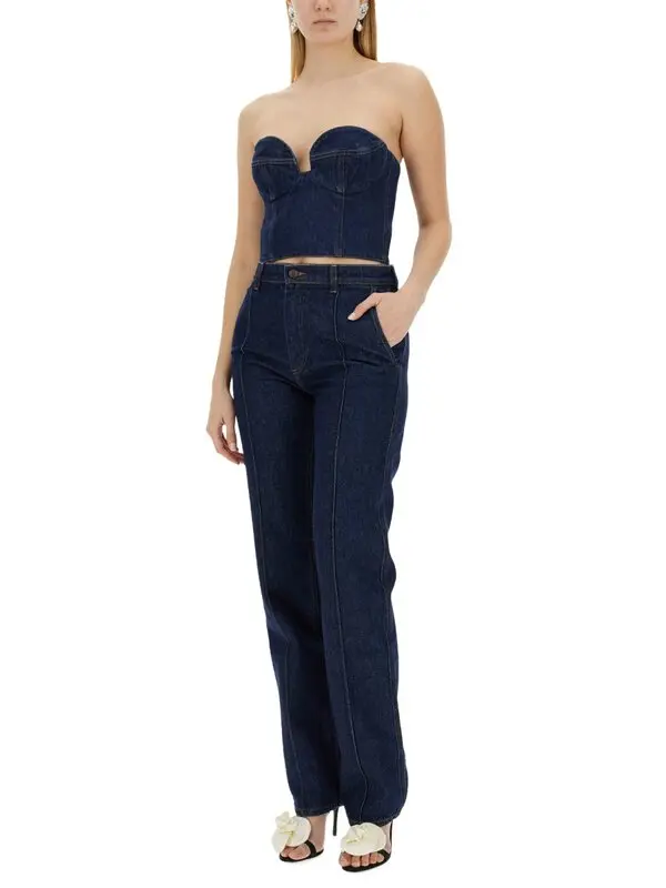 Magda Butrym Denim Corset Top