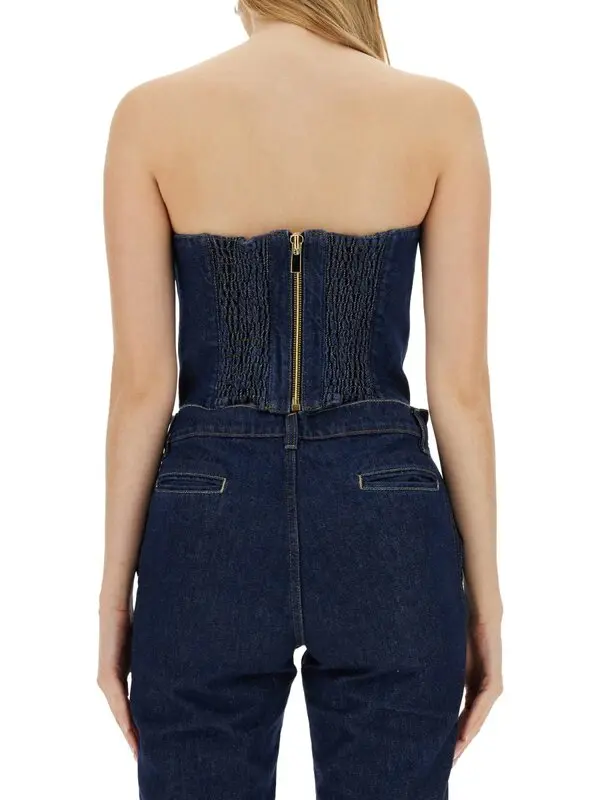 Magda Butrym Denim Corset Top