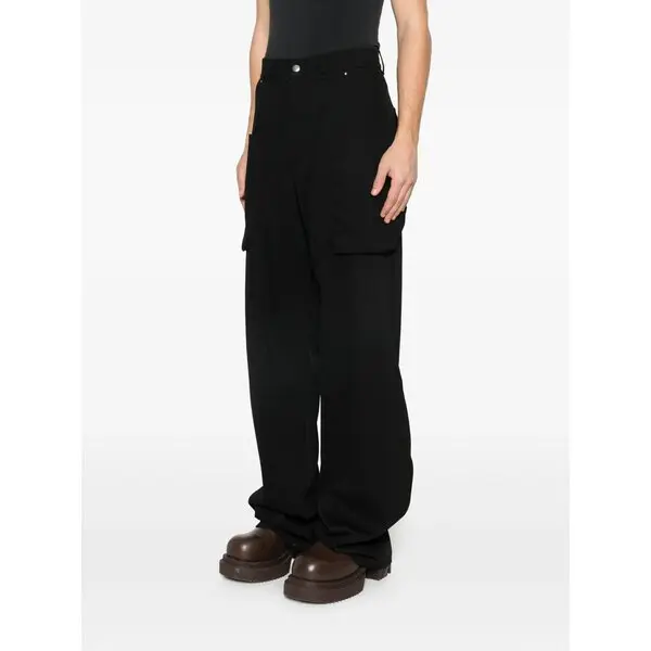 Rick Owens Wide-leg Wool Trousers - Black