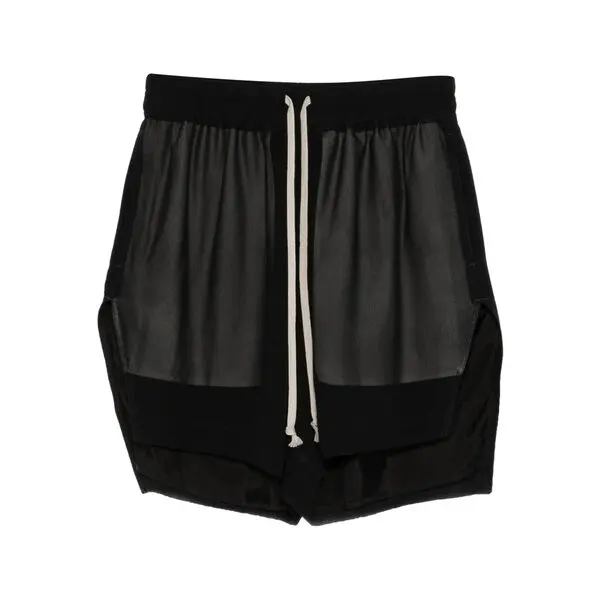 Rick Owens Silk Blend Panel Shorts