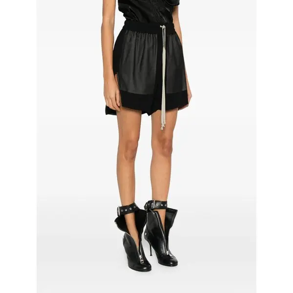 Rick Owens Silk Blend Panel Shorts