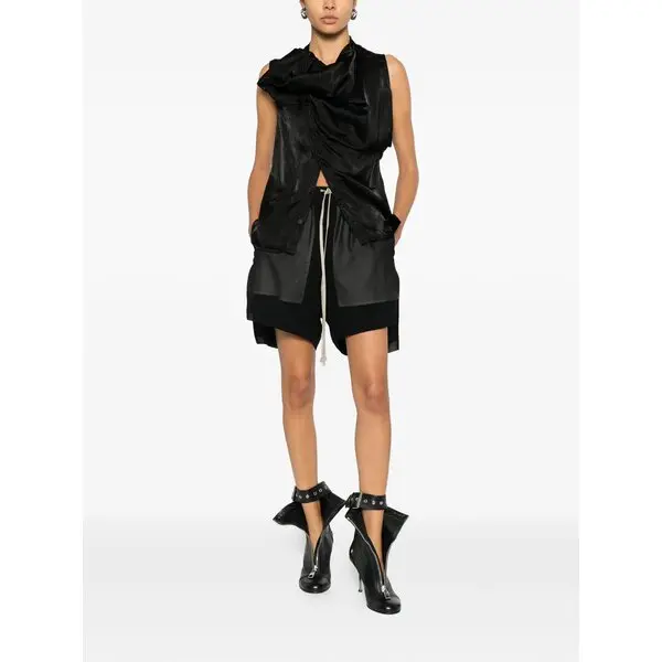 Rick Owens Silk Blend Panel Shorts