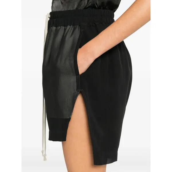 Rick Owens Silk Blend Panel Shorts