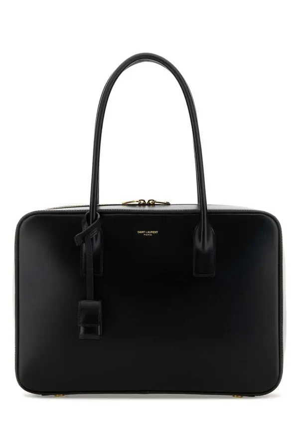 Saint Laurent Leather Sac De Jour Handbag - Black