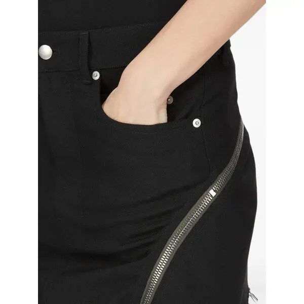 Rick Owens Viscose Blend Knit Skirt With Side Slit